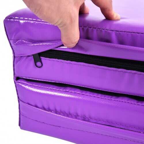 6' x 3.2' Portable Thick Gymnastics Mat with Two Folding Panel – gym-0604